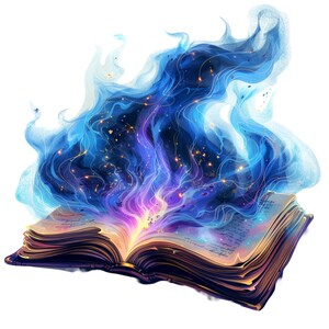 16 Open Book With Spells Potions Witchcraft Clipart Bundle, High ...