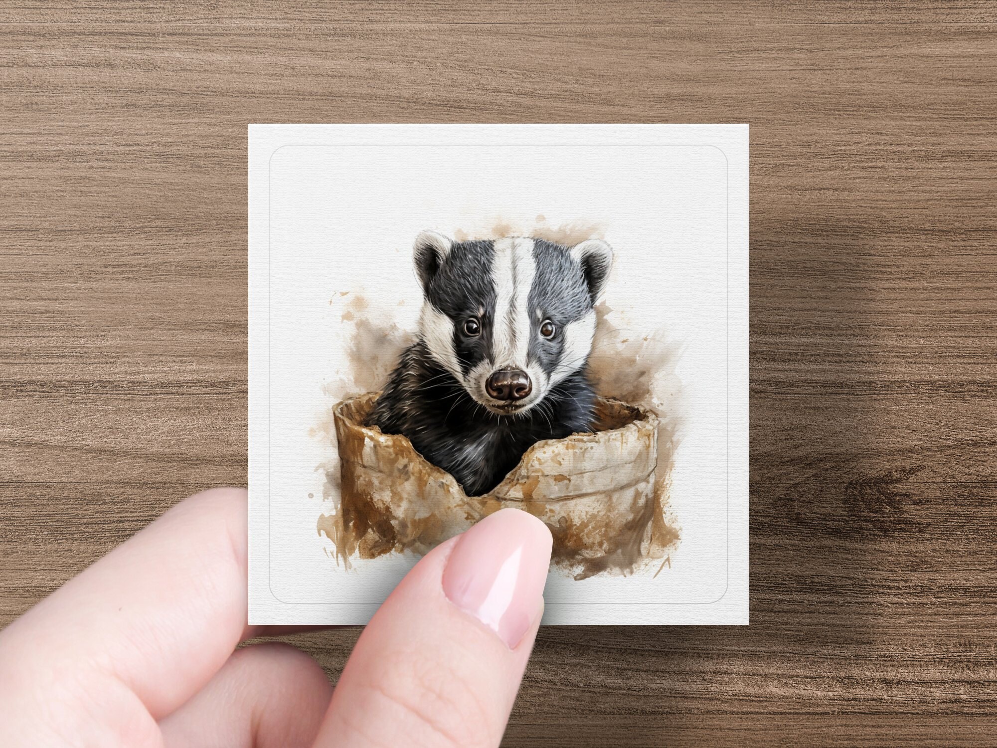 16 Wild Badger Clipart Bundle, High-quality JPG, Craft Art, Card Making ...