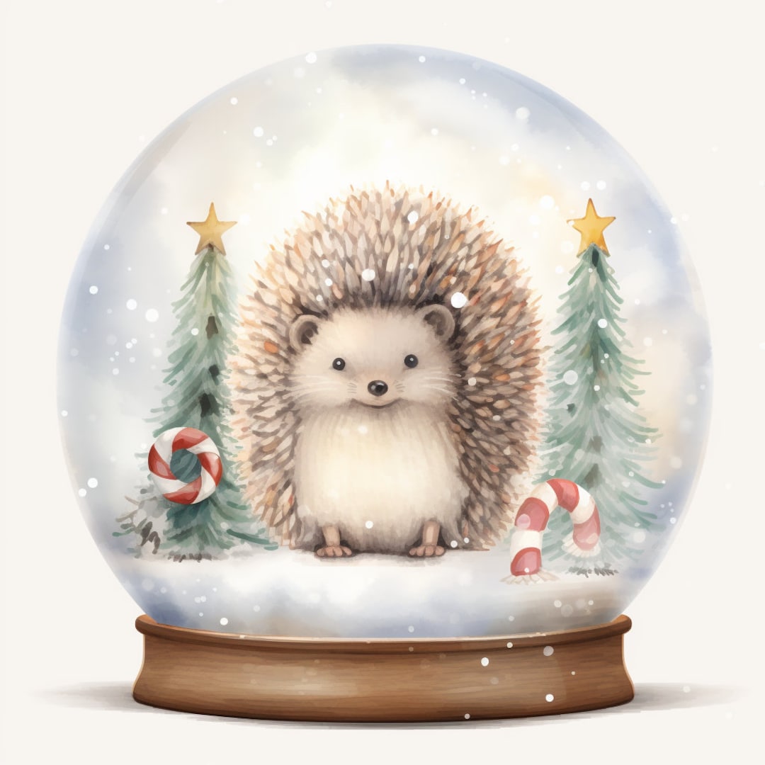 16 Wild Animal Snow Globes Clipart Bundle, JPG, Card Making, Clip Art ...