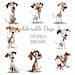18 Cute Funny Silly Thin Dogs Clipart Bundle, JPG, Card Making, Clip ...