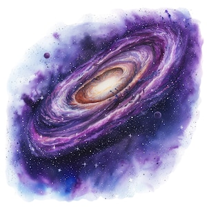 16 Purple Galaxy Clipart Bundle, 16 High-quality JPG, Craft Art, Card ...