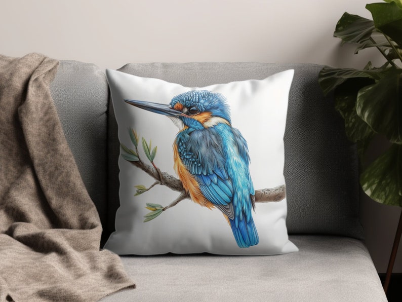 Beautiful Kingfisher Bird Clipart Bundle, 16 High-quality JPG, Craft ...