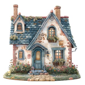 15 Mini House Small Homes Clipart Bundle, 15 High-quality JPG, Craft ...