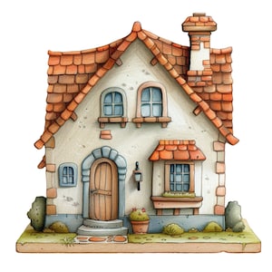 15 Mini House Small Homes Clipart Bundle, 15 High-quality JPG, Craft ...