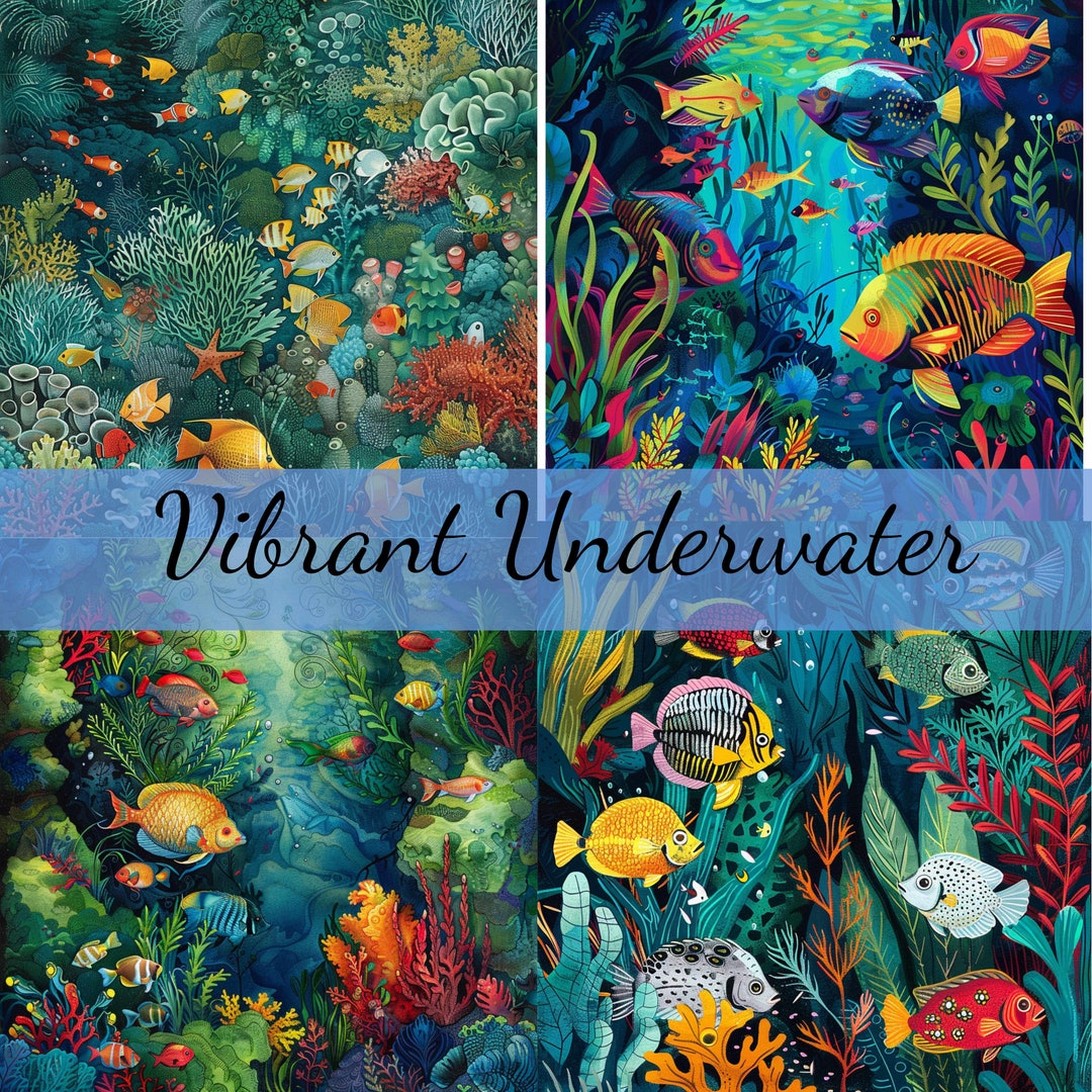 16 Vibrant Underwater Fish Ocean Clipart Bundle, 16 High-quality JPG ...