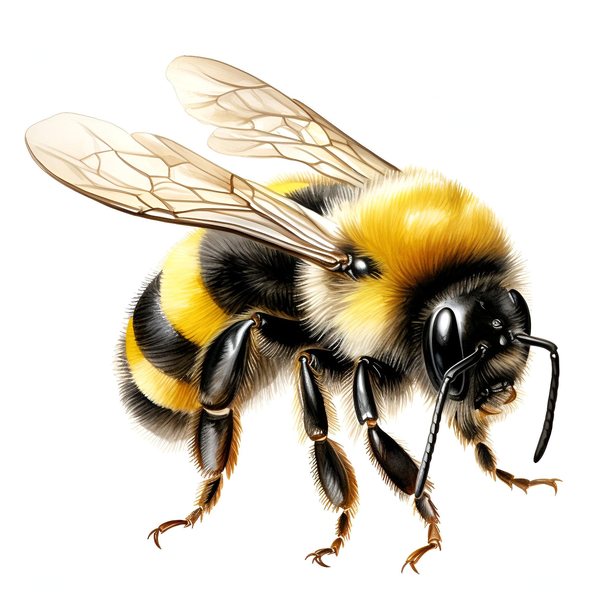 Bumblebee Bee Clipart Bundle, High-quality JPG, Craft Art, Card Making ...