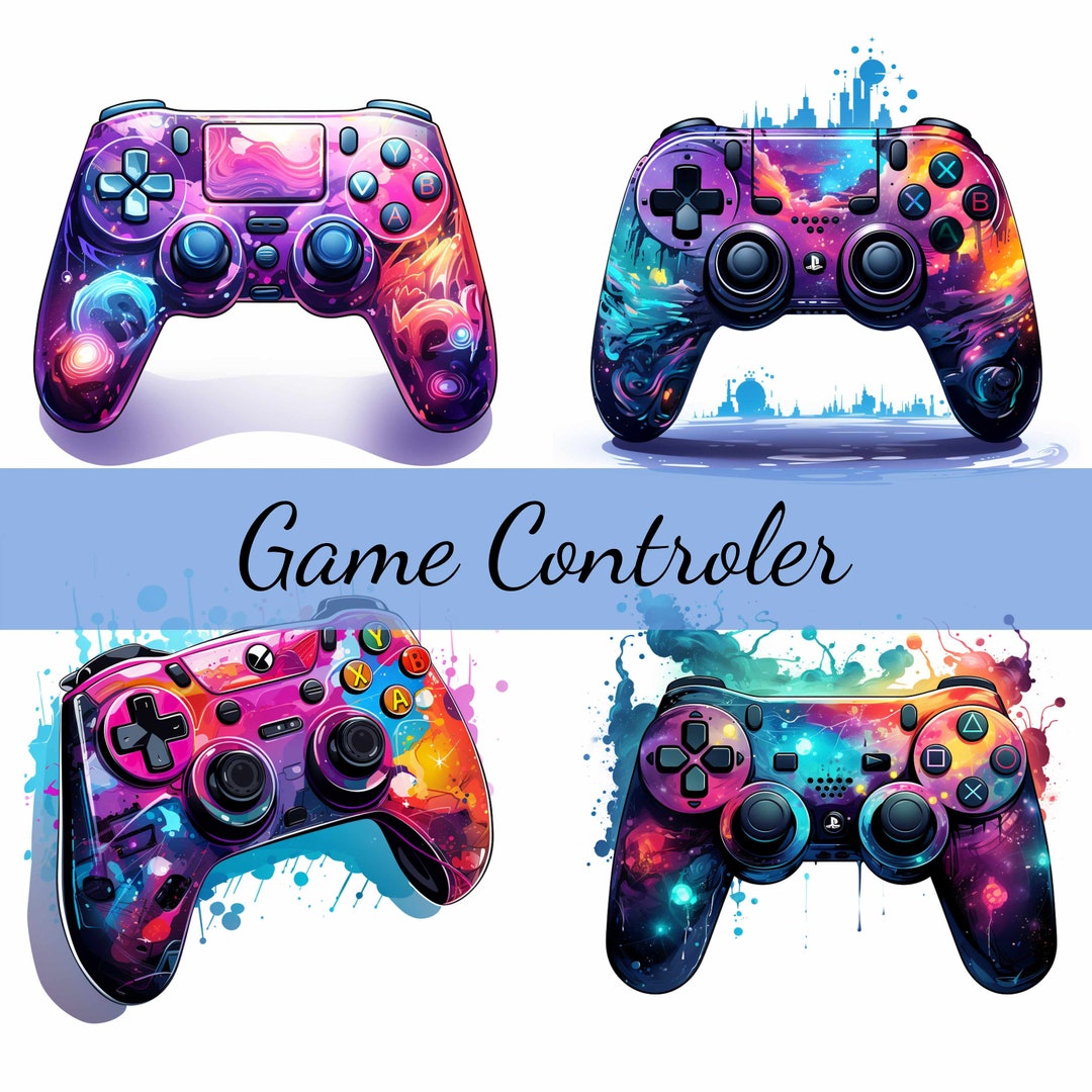 Game Controler Clipart Bundle, High-quality JPG, Craft Art, Card Making ...