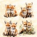 16 Cute Fox Friends Clipart Bundle High-quality PNG Nursery - Etsy