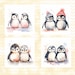 16 Winter Penguin Friends Clipart Bundle, 16 High-quality JPG, Nursery ...