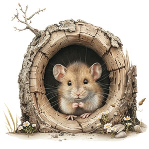 14 Mouse House Den Clipart Bundle, 14 High-quality JPG, Craft Art, Card ...