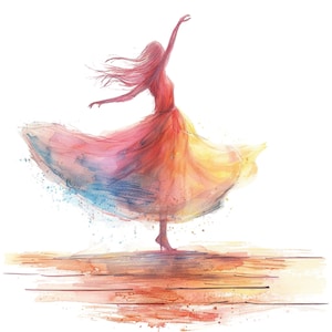 16 Abstract Woman Dancing Dancer Clipart Bundle, 16 High-quality JPG ...
