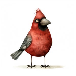 14 Silly Funny Cardinal Bird Clipart Bundle, JPG, Card Making, Clip Art ...