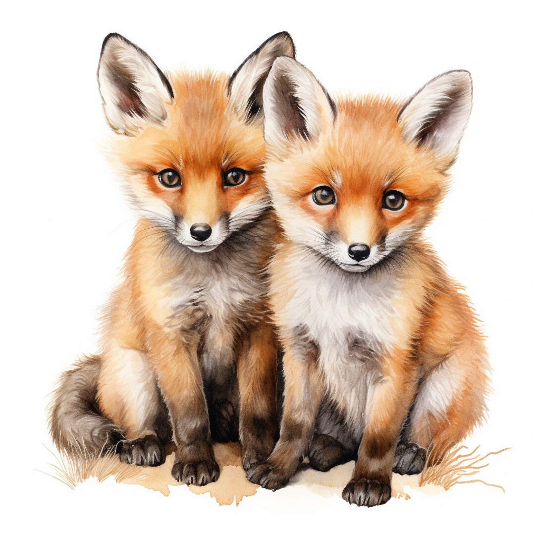 16 Fox Friends With Flowers Clipart Bundle 16 High-quality - Etsy