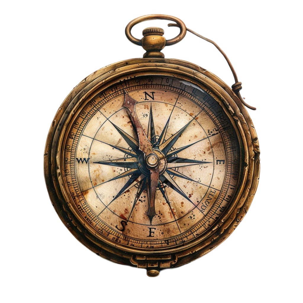 14 Compass Clipart Bundle, 14 High-quality JPG, Craft Art, Card Making ...