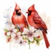 14 Cardinal Friends Flowers Clipart Bundle, High-quality JPG ...