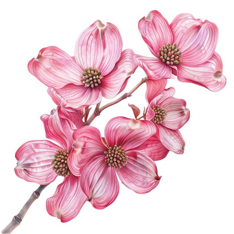 16 Dogwood Tree Flower Clipart Bundle 16 Transparent PNG Download, Card ...