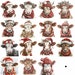 Christmas Cow Clipart Bundle, 15 High-quality JPG, Craft Art, Card ...