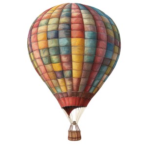 Rainbow Hot Air Balloon Clipart Bundle, 16 High-quality JPG, Craft Art ...