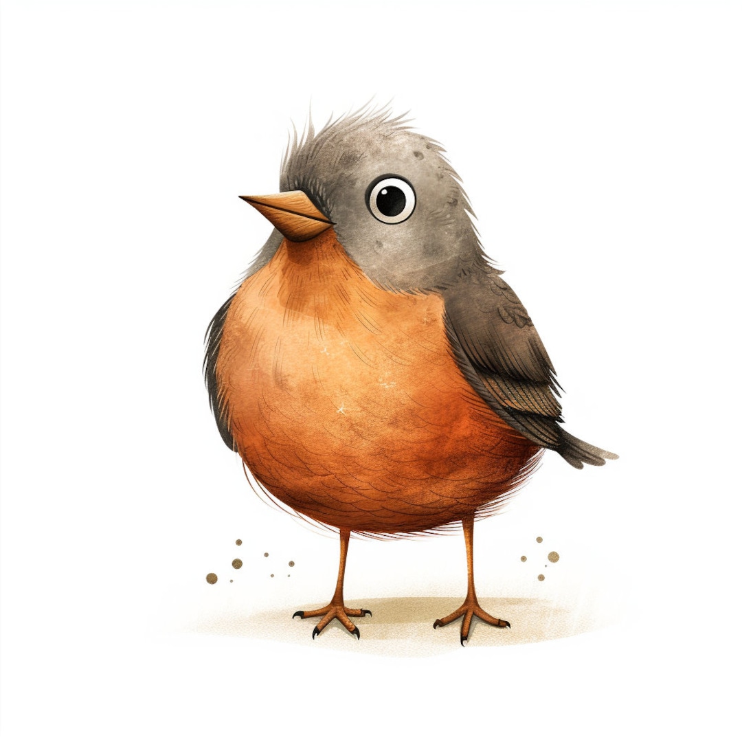 17 Silly Cute Robin Birds and Friends Clipart Bundle, JPG, Card Making ...