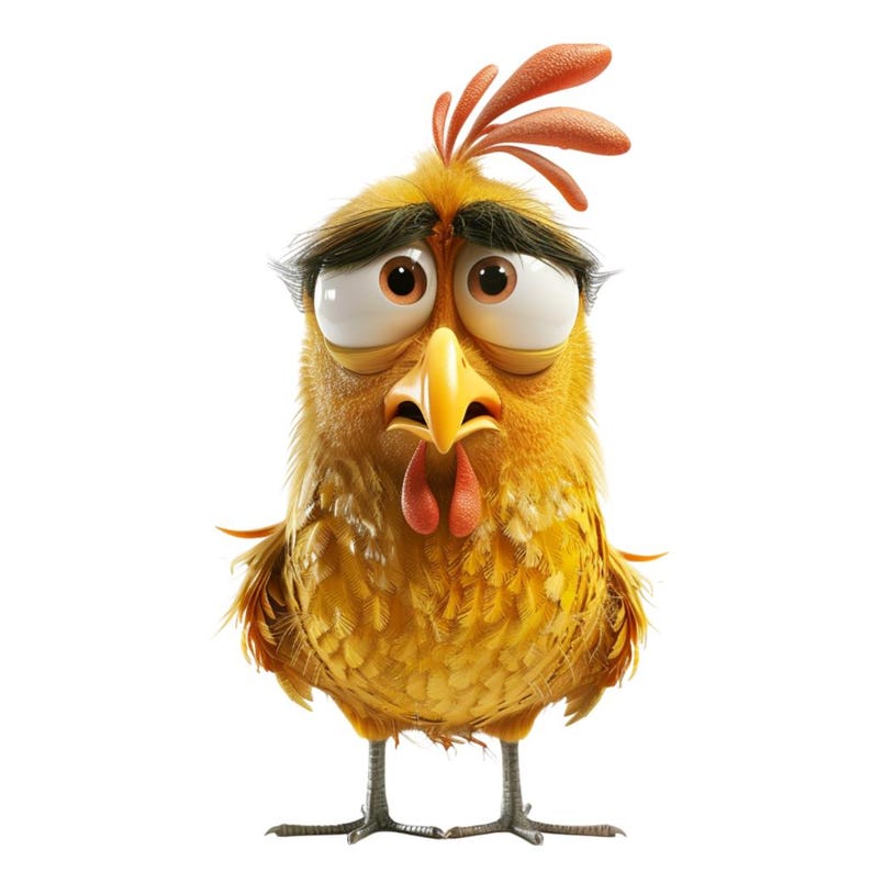 16 Quirky Chicken Cute Adorable Sassy Clipart Bundle, 16 High-quality ...