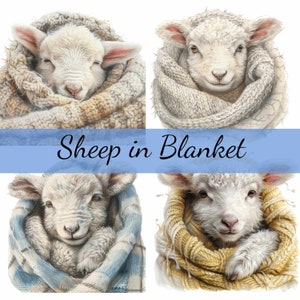 16 Sheep in a Blanket Clipart Bundle, 16 High-quality JPG, Craft Art ...