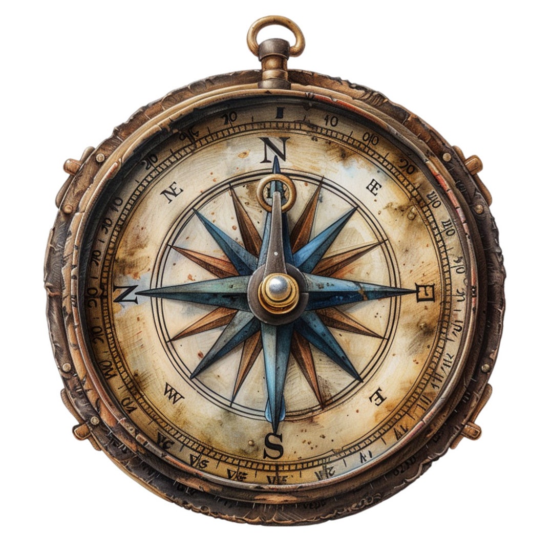 Compass Clipart Bundle, 14 High-quality JPG, Craft Art, Card Making ...