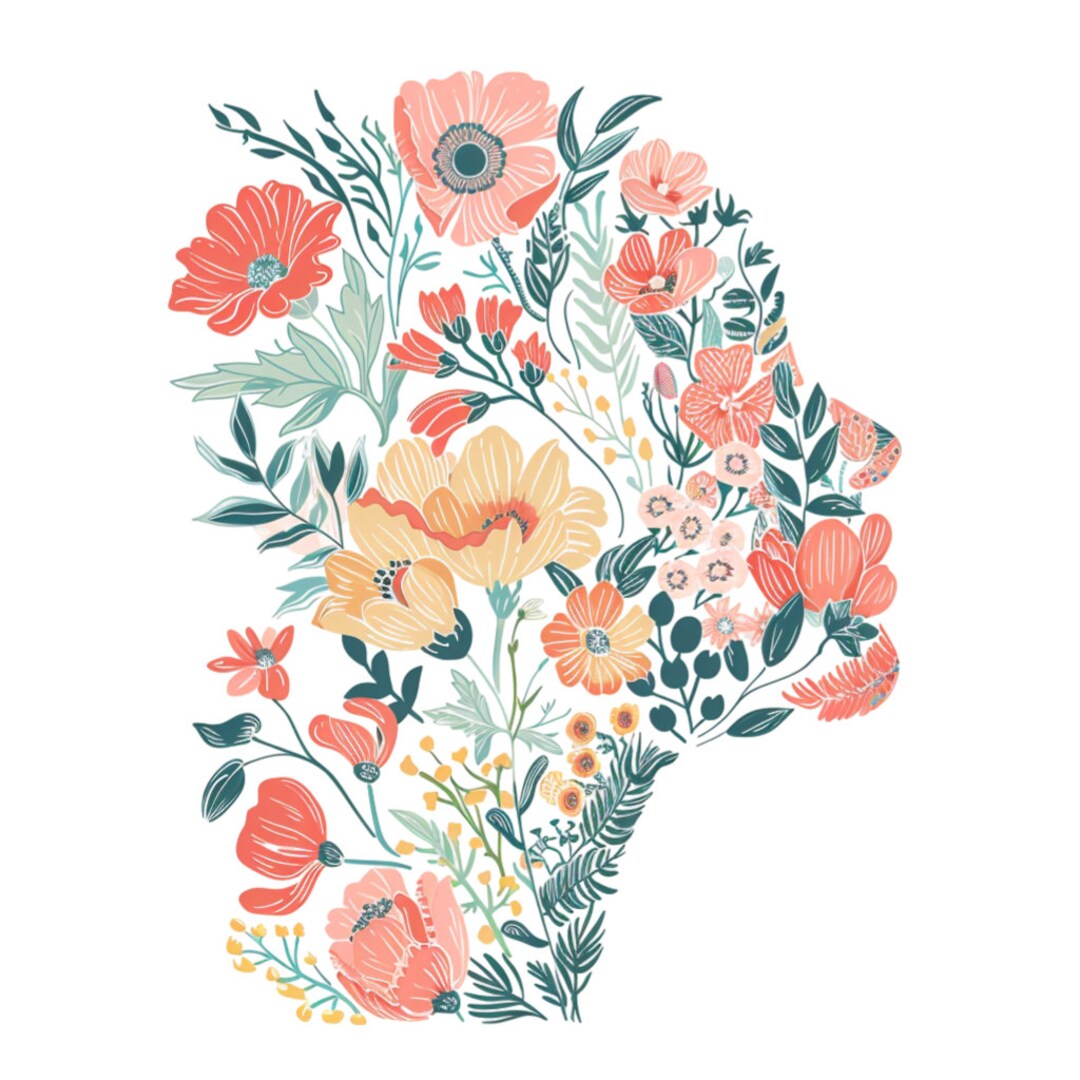 Floral Head Flowers Clipart Bundle, 14 High-quality JPG, Craft Art ...