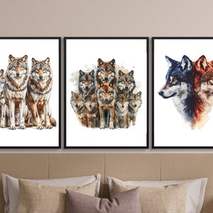Wolf Pack Clipart Bundle, 12 High-quality JPG, Craft Art, Card Making ...