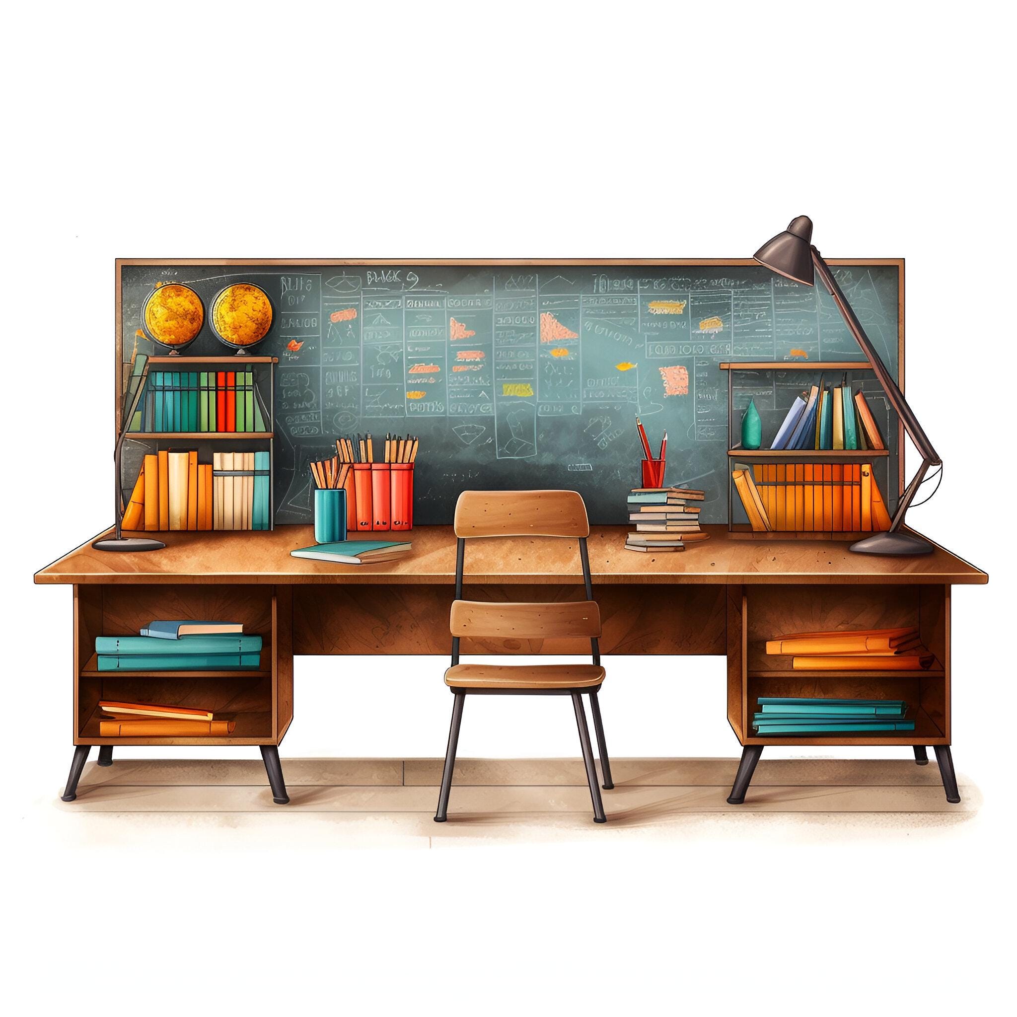 15 Blackboard Classroom Chalk Board Clipart Bundle, High-quality JPG ...