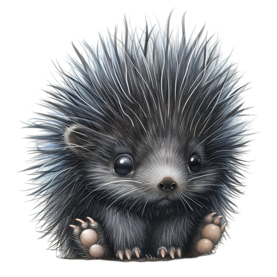 Cute Baby Porcupine Clipart Bundle, 16 High-quality JPG, Craft Art ...