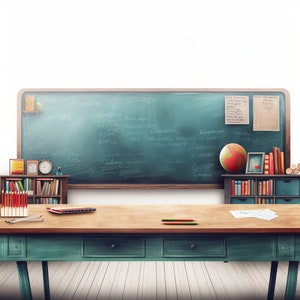 Blackboard Classroom Chalk Board Clipart Bundle, High-quality JPG ...