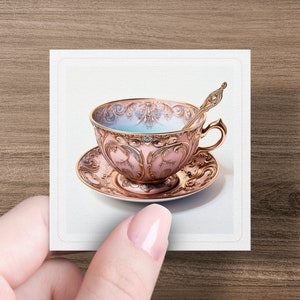 Fancy Teacup Clipart Bundle, High-quality JPG, Craft Art, Card Making ...