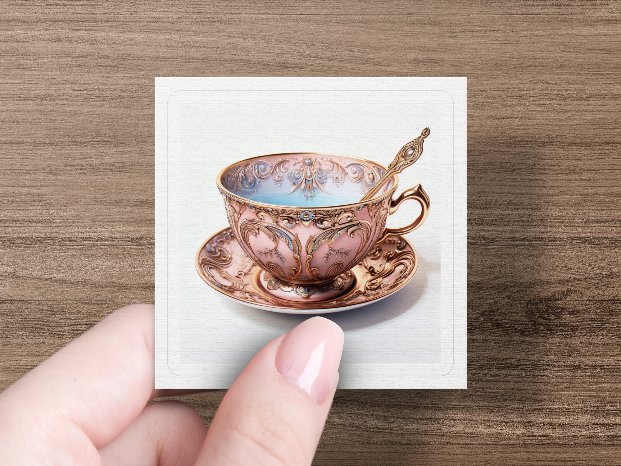 Fancy Teacup Clipart Bundle, High-quality JPG, Craft Art, Card Making ...