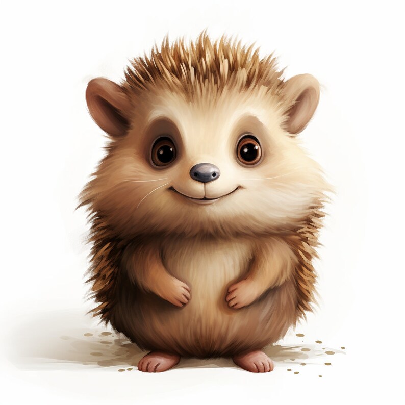 12 Cute Hedgehogs Clipart Bundle, High-quality JPG, Craft Art, Card ...