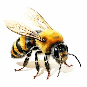 Bumblebee Bee Clipart Bundle, High-quality JPG, Craft Art, Card Making ...