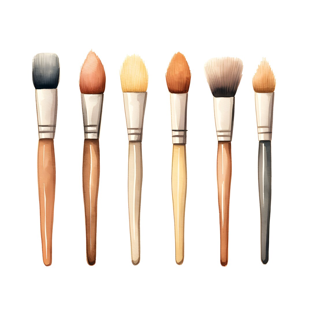 14 Paint Brushes and Sets Clipart Bundle, High-quality JPG, Craft Art ...