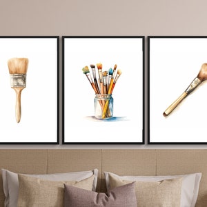 14 Paint Brushes and Sets Clipart Bundle, High-quality JPG, Craft Art ...