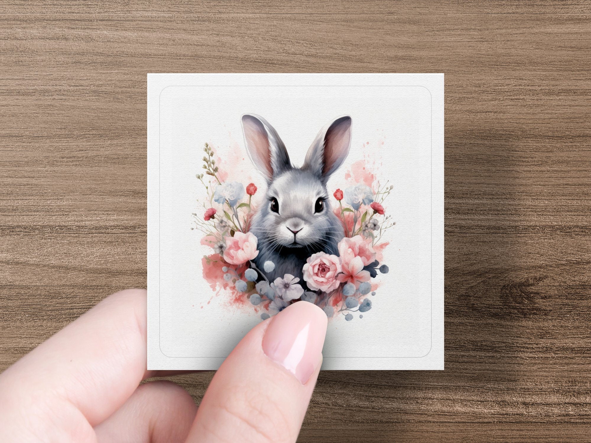 Easter Bunny Pastel Flower Clipart Bundle, High-quality JPG, Craft Art ...