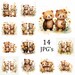 14 Bear Friends Clipart Bundle, High-quality JPG, Nursery Art, Card ...