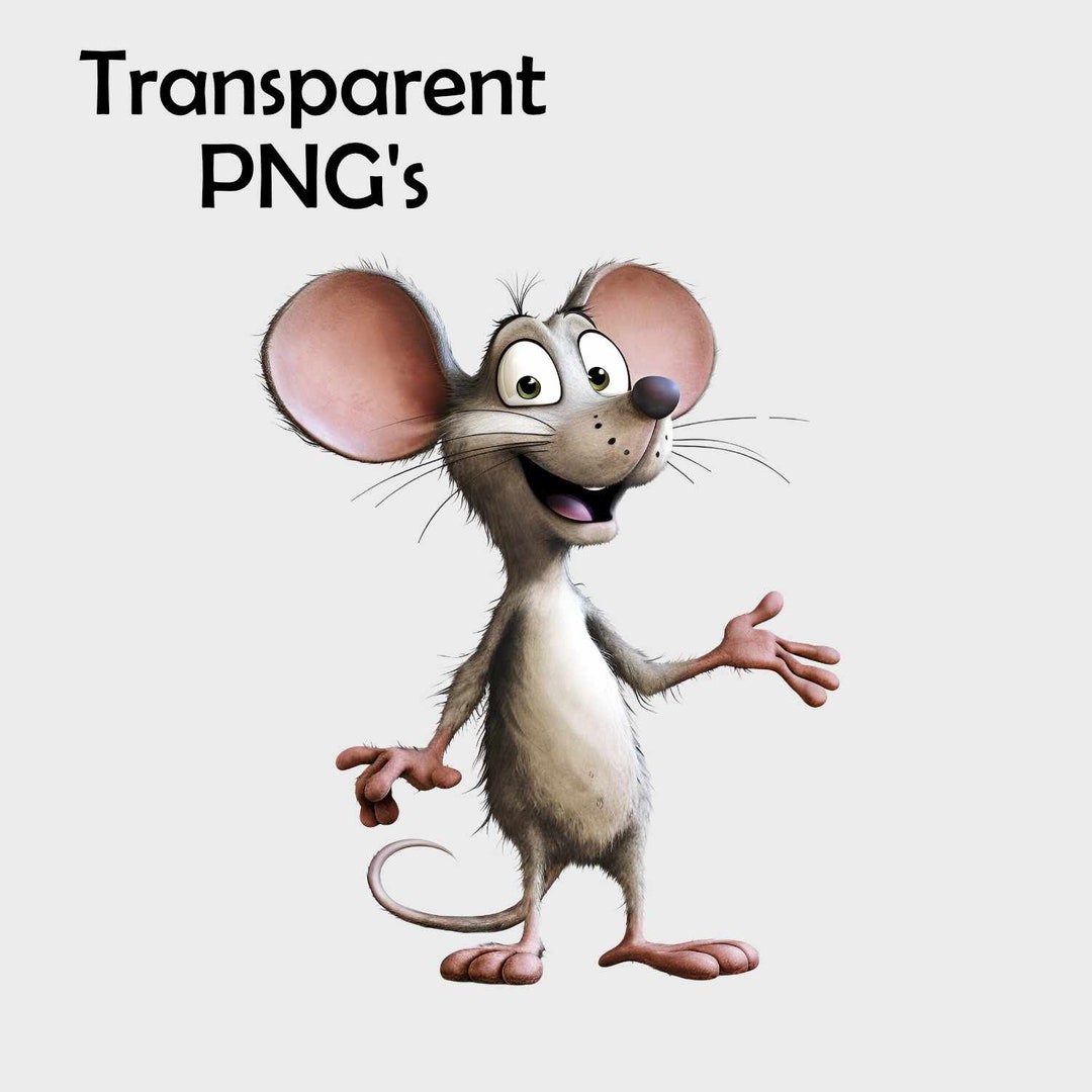17 Cute Funny Mouse Clipart Bundle, Transparent PNG, Card Making, Clip ...