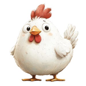 Chicken Cartoon Silly Clipart Bundle 15 Transparent PNG Download, Card ...