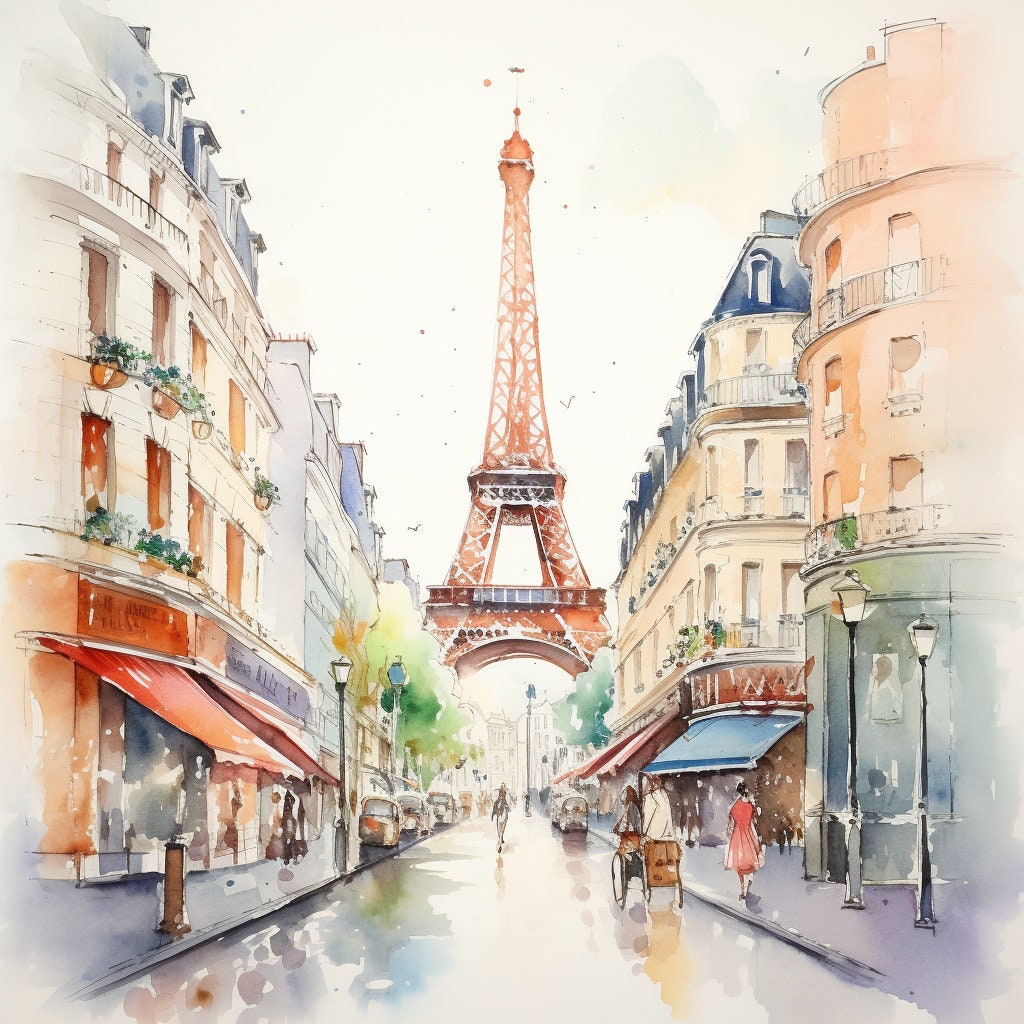 16 Scenic Paris Clipart Bundle, High-quality JPG, Craft Art, Card ...