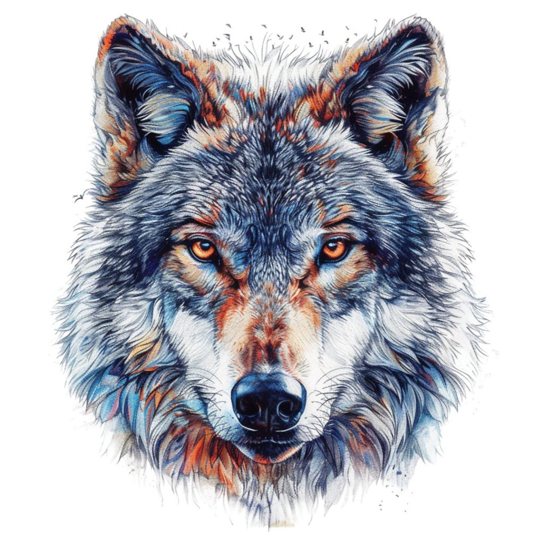 Charming Wolf Clipart Bundle, 15 High-quality JPG, Craft Art, Card Making, Clip Art, Digital ...