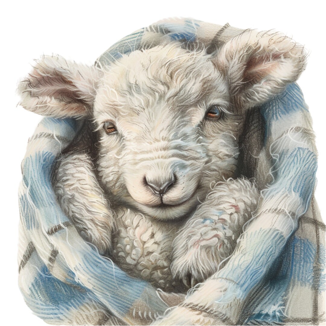 Sheep in a Blanket Clipart Bundle, 16 High-quality JPG, Craft Art, Card ...