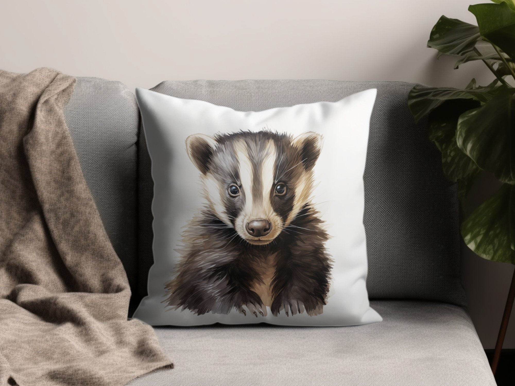 16 Wild Badger Clipart Bundle, High-quality JPG, Craft Art, Card Making ...