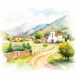 16 Rural Mexico Pueble Clipart Bundle, High-quality JPG, Craft Art ...