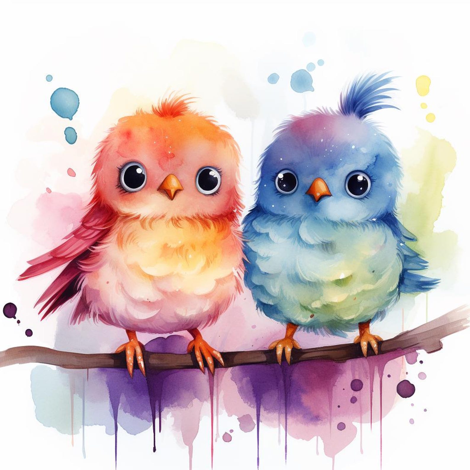 21 Cute Adorable Birds Clipart Bundle, JPG, Card Making, Clip Art ...