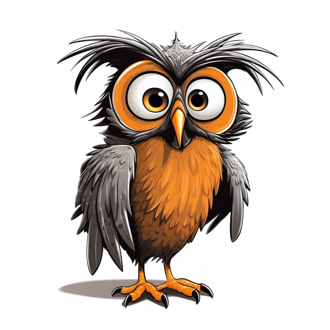 17 Quirky Funny Owls Clipart Bundle, JPG, Card Making, Clip Art ...