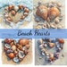 Shell Hearts on the Beach Clipart Bundle, 16 High-quality JPG, Craft ...