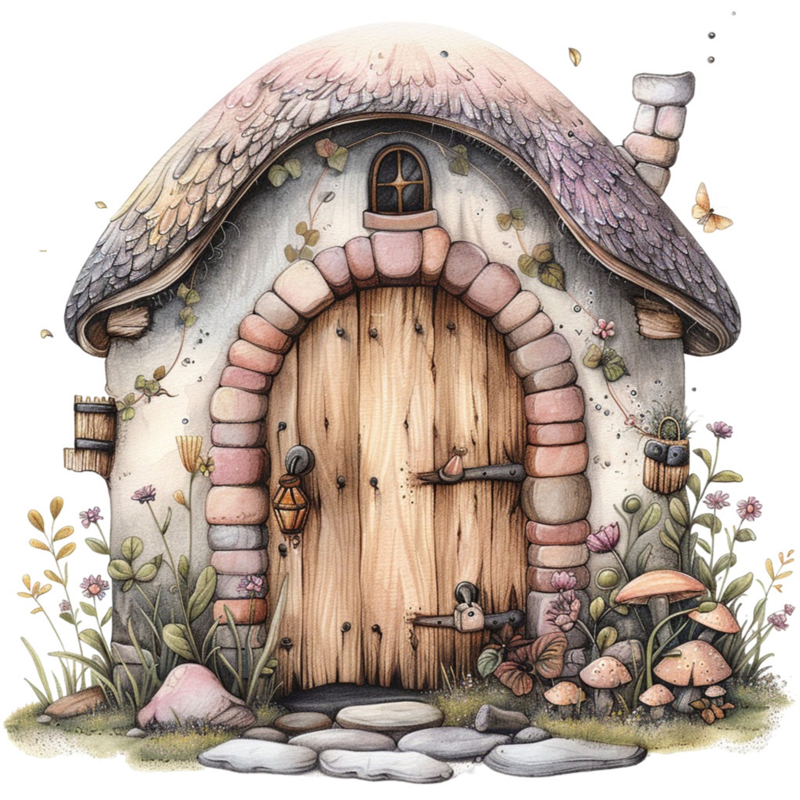 16 Small Fairy House Clipart Bundle, 16 High-quality JPG, Craft Art ...